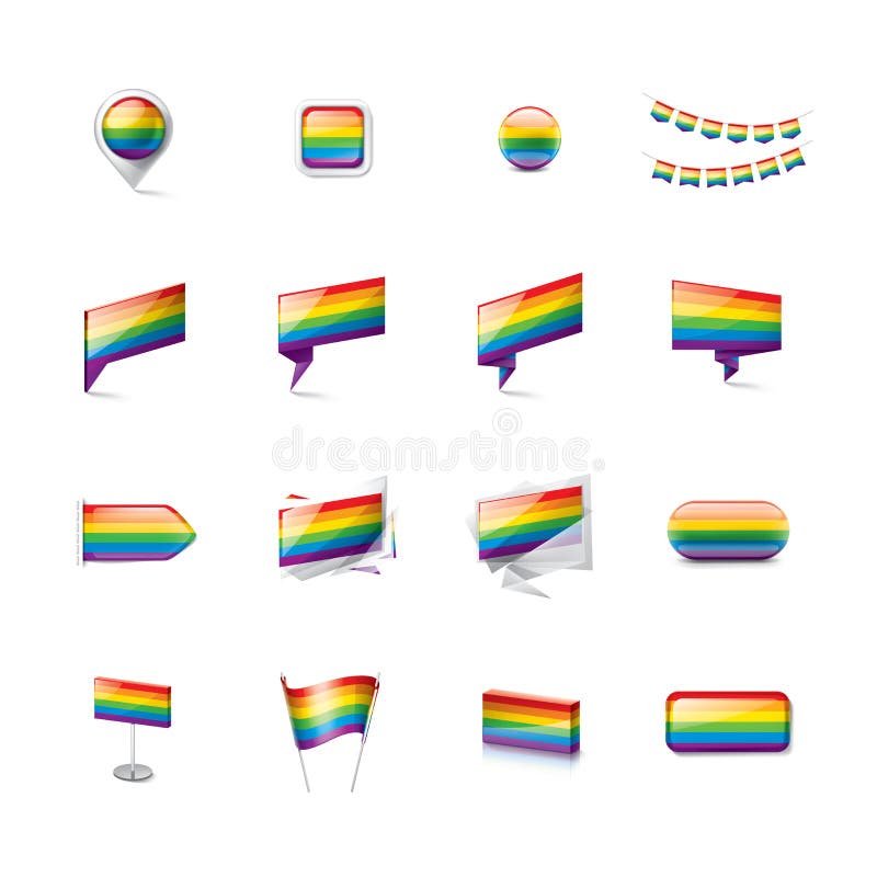 Vector a rainbow flag stock vector. Illustration of colors - 122785767