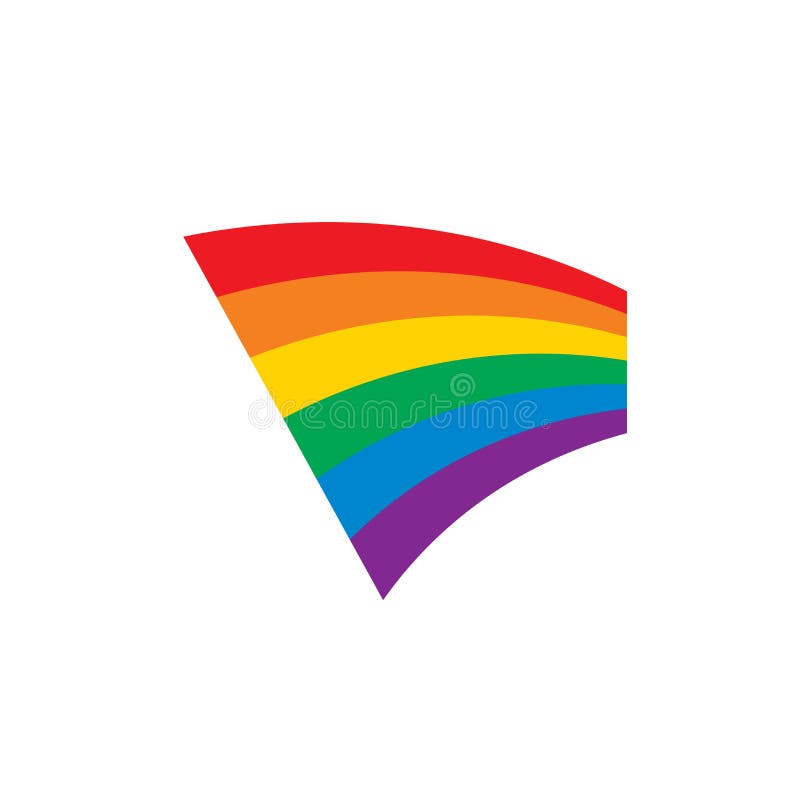 Vector a rainbow flag stock vector. Illustration of colorful - 122779726