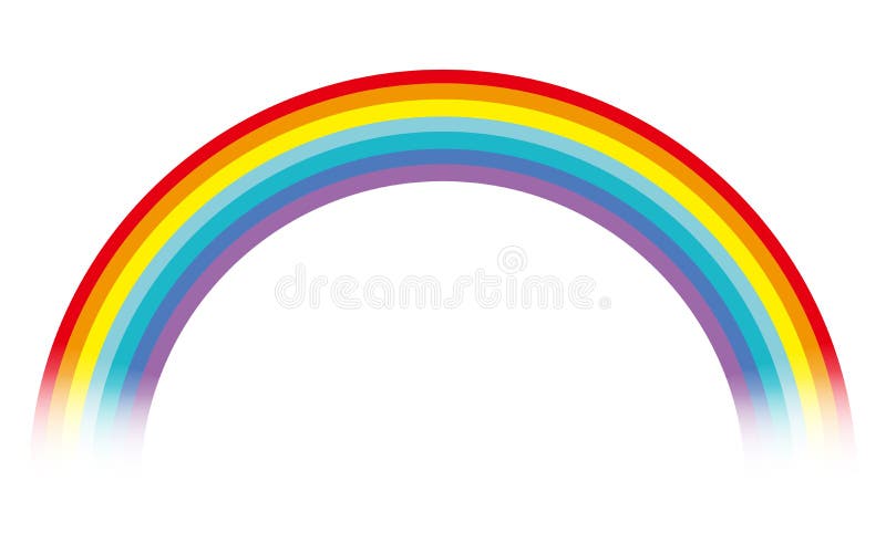 Vector Vibrant Rainbow Illustration Isolated on a White Background ...