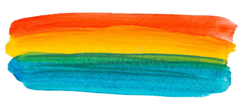 Vector Rainbow Paint Texture Isolated on White - Gouache Element for ...
