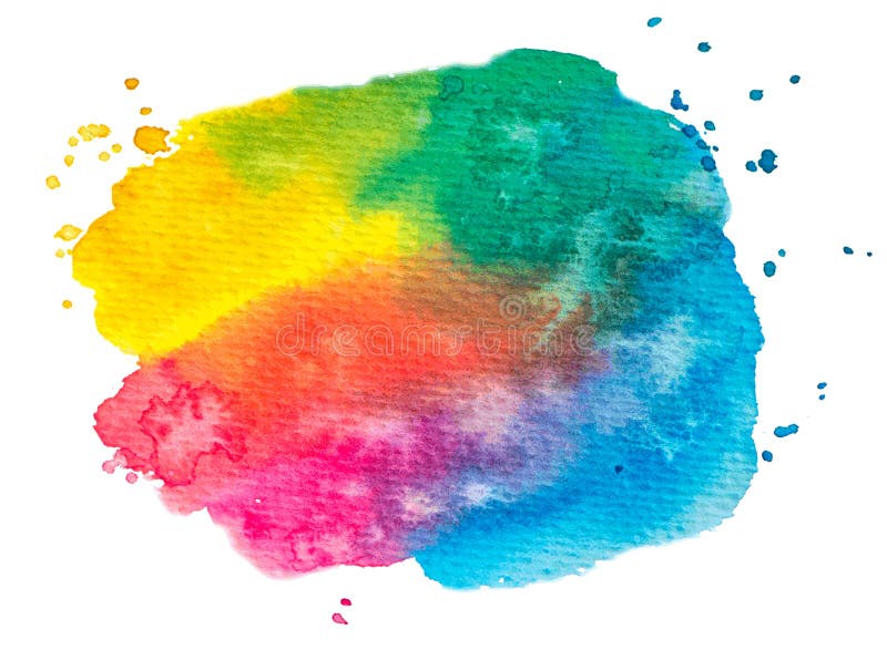 Vector Rainbow Paint Texture Isolated on White - Watercolor Banner for ...