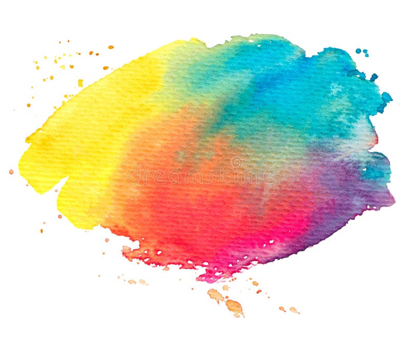 Vector Rainbow Paint Texture Isolated on White for Your Design Stock ...