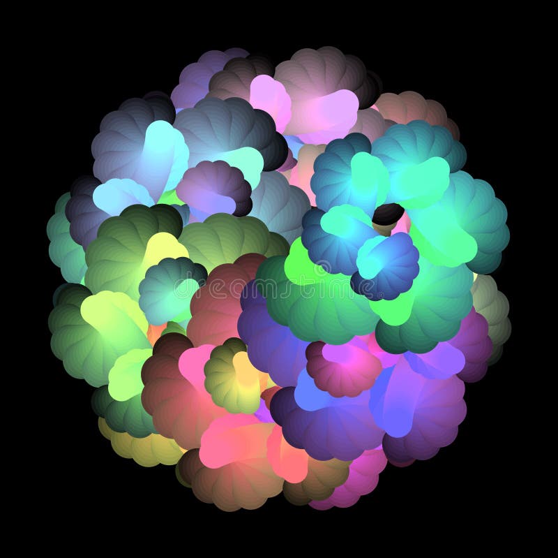 Vector Rainbow Shell Ball Background Abstract Creative Pavonine Design ...