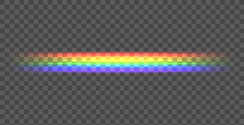 Vector Rainbow Straight Line, Shining Illustration on Dark Background ...
