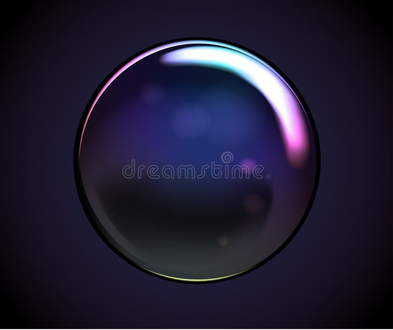 Vector Rainbow Water Bubbles. Transparent Isolated Realistic Design ...