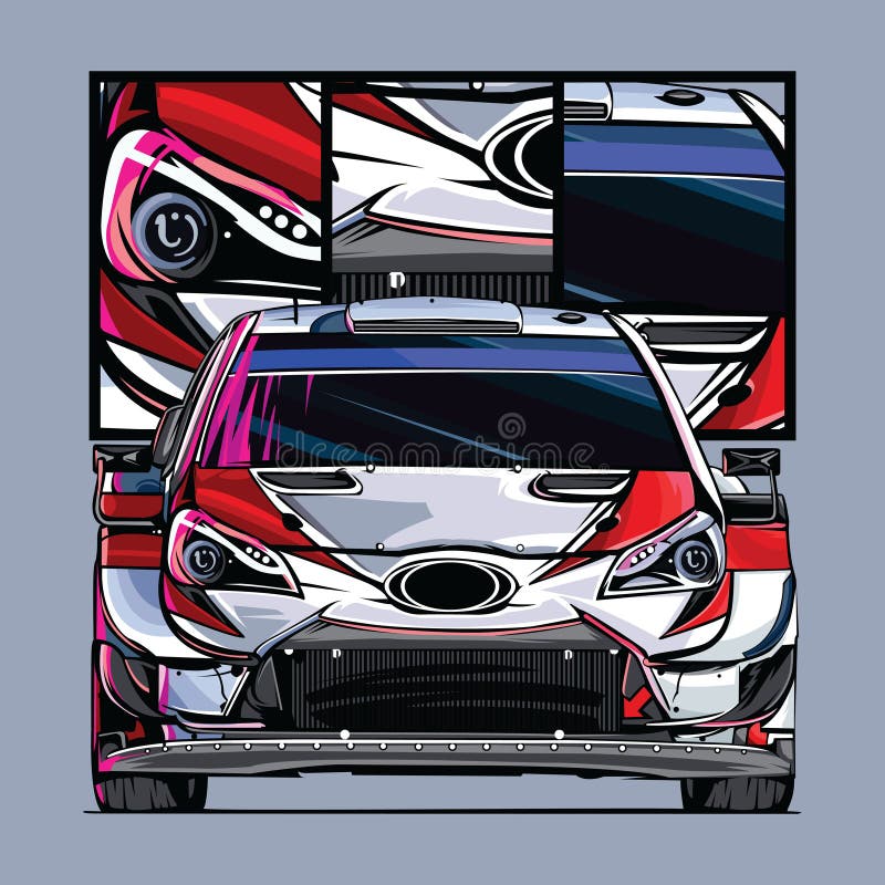 Vector Rally Car with Detailing Stock Vector - Illustration of fast ...