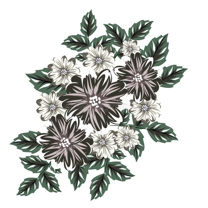 Vector, ramo de flores ilustración del vector. Ilustración de etiqueta ...