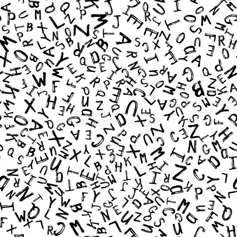 Random Letters Seamless Pattern Stock Illustrations – 734 Random ...
