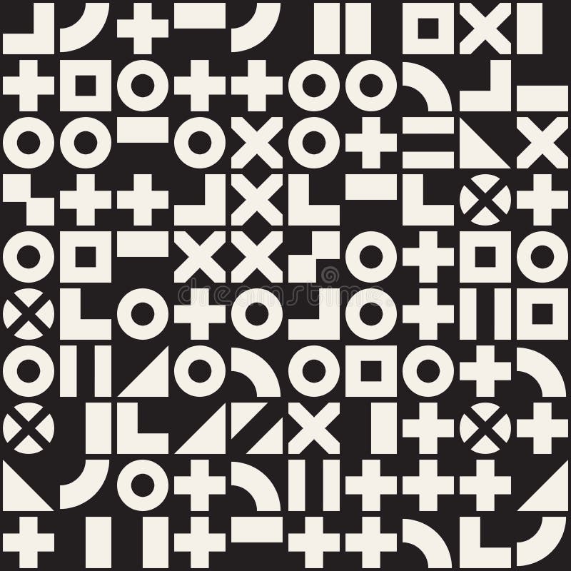 Vector Random Shapes Seamless Pattern. Modern Stylish Irregular Texture ...