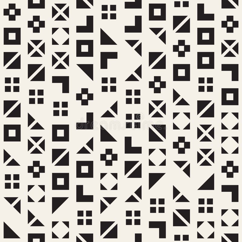 Vector Random Shapes Seamless Pattern. Modern Stylish Irregular Texture ...