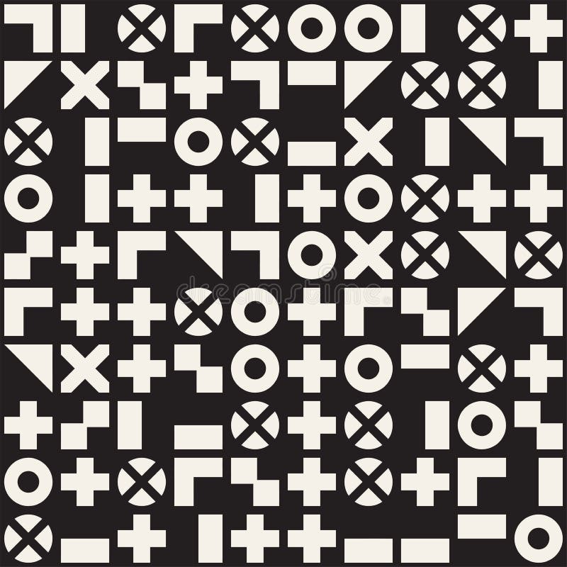 Vector Random Shapes Seamless Pattern. Modern Stylish Irregular Texture ...