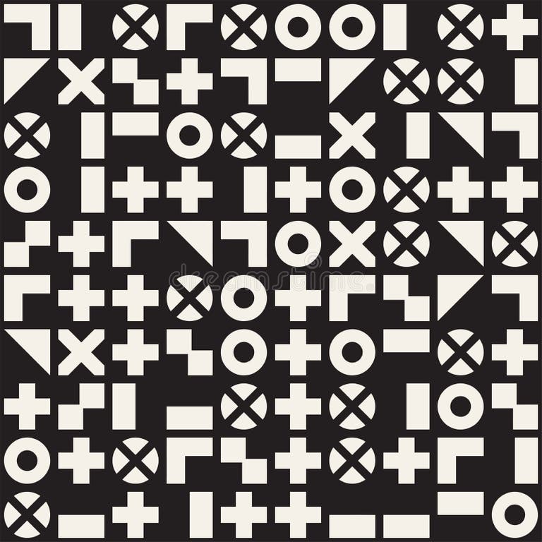 Vector Random Shapes Seamless Pattern. Modern Stylish Irregular Texture ...