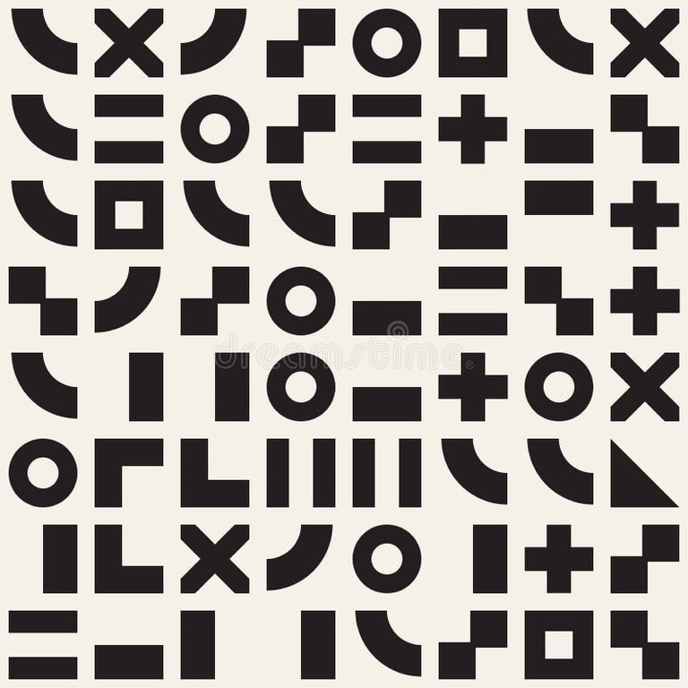 Vector Random Shapes Seamless Pattern. Modern Stylish Irregular Texture ...