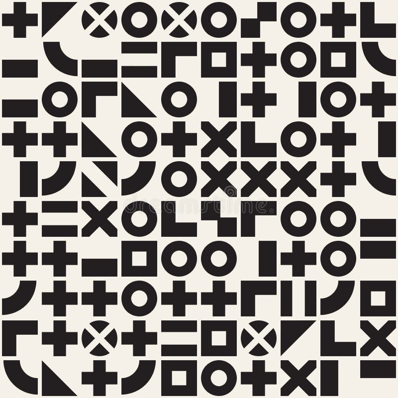 Vector Random Shapes Seamless Pattern. Modern Stylish Irregular Texture ...