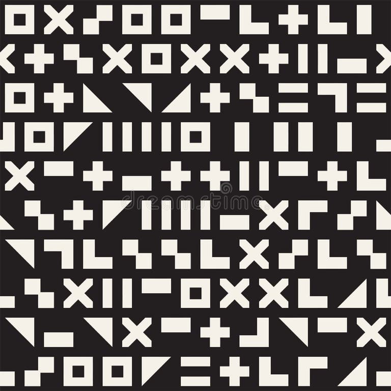 Vector Random Shapes Seamless Pattern. Modern Stylish Irregular Texture ...