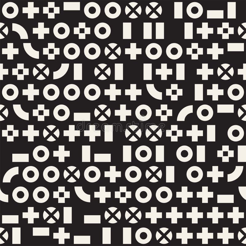 Vector Random Shapes Seamless Pattern. Modern Stylish Irregular Texture ...