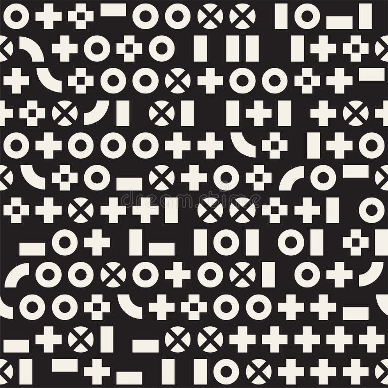 Vector Random Shapes Seamless Pattern. Modern Stylish Irregular Texture ...