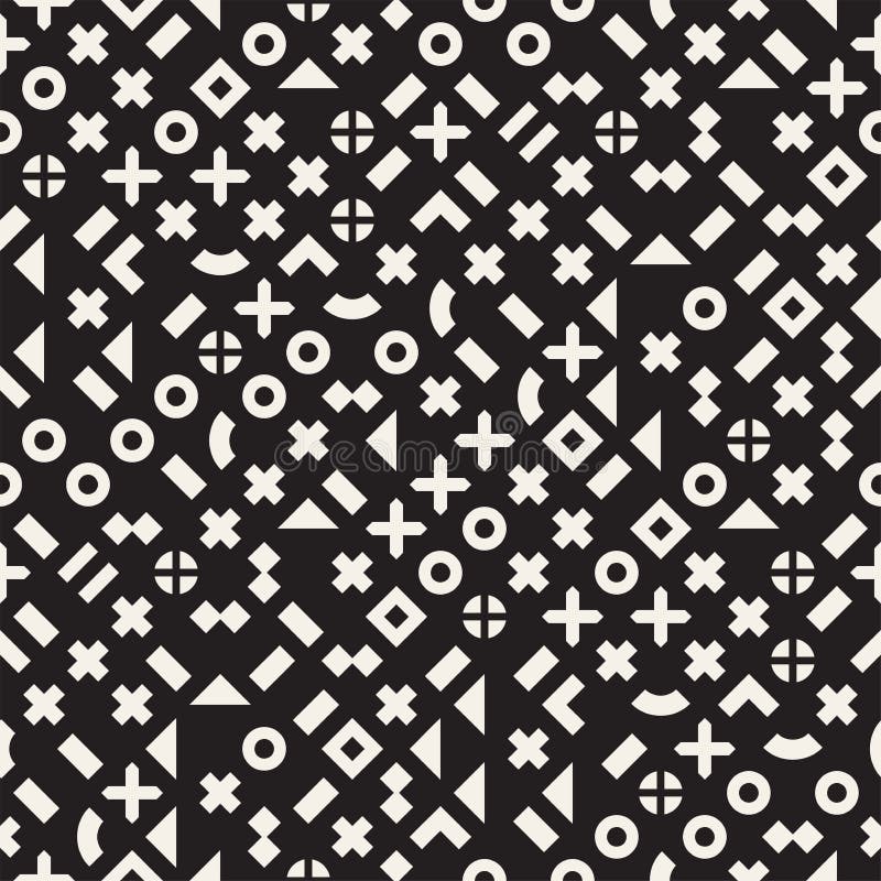 Vector Random Shapes Seamless Pattern. Modern Stylish Irregular Texture ...