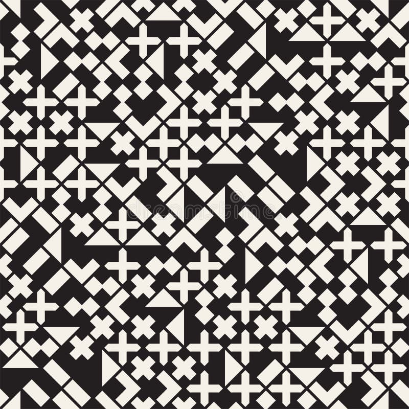 Vector Random Shapes Seamless Pattern. Modern Stylish Irregular Texture ...