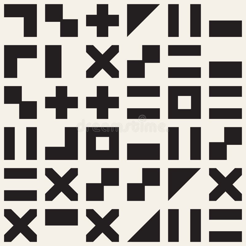 Vector Random Shapes Seamless Pattern. Modern Stylish Irregular Texture ...