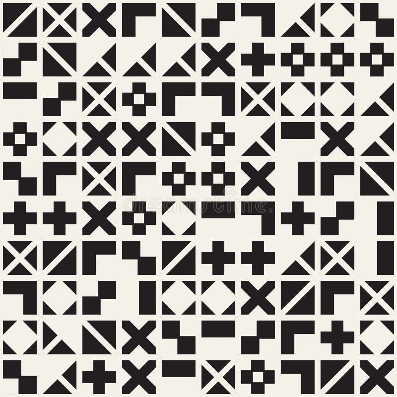 Vector Random Shapes Seamless Pattern. Modern Stylish Irregular Texture ...