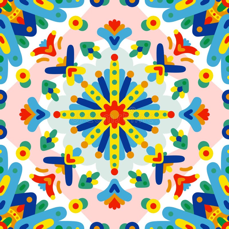 Vector Rapport of a Seamless Pattern from Simple Shapes. Ornament ...