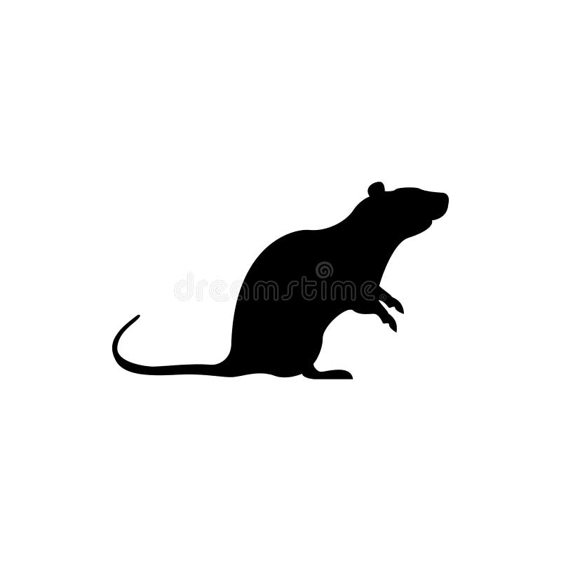 Vector Rat Silhouette View Side for Retro Logos, Emblems, Badges ...