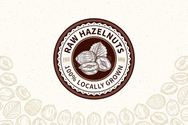 Vector hazelnut logo stock vector. Illustration of merchandise - 284984482