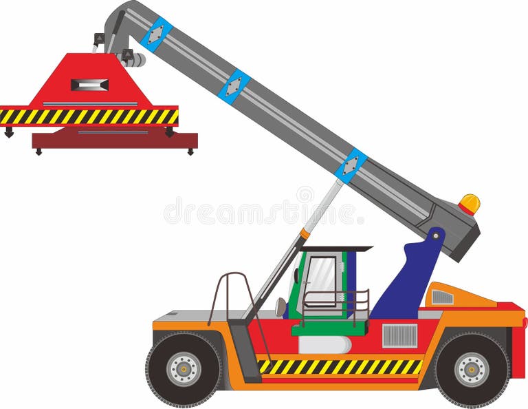 Vector Reach Stacker or Container Loader with a Capacity of 27 Tons ...