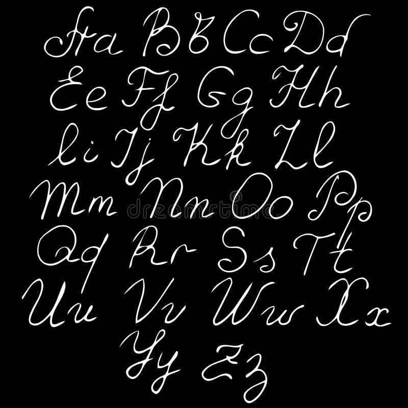 Vector real hand Alphabet stock vector. Illustration of isolated - 74924323