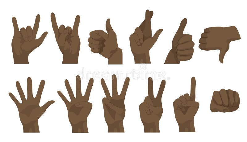 African American Woman Peace Sign Stock Illustrations – 180 African ...