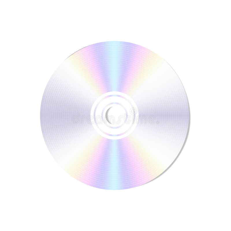 Blank Compact Disk Isolated on White Background. Stock Vector ...