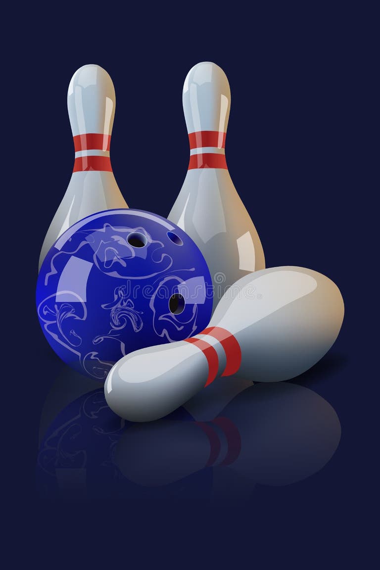 Bowling Pins Vector Blue Stock Illustrations – 279 Bowling Pins Vector ...