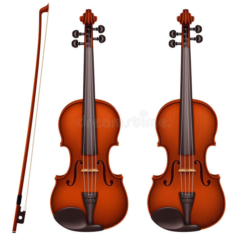 Realistic Violin Drawing