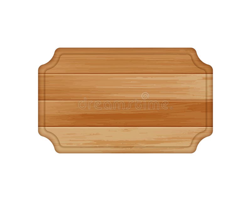 Vector Realistic Brown Wooden Rectangle Plaque. Wood Texture Signboard ...