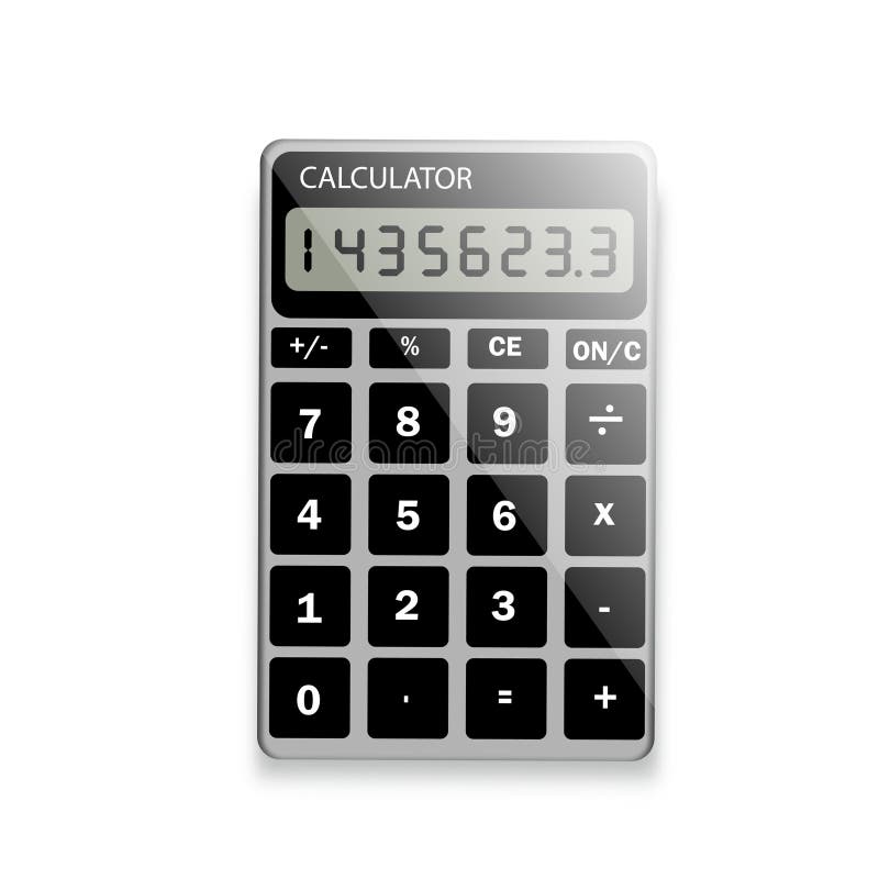 Vector Realistic Calculator Icon Isolated on Transparent Background ... Vector Realistic Calculator Icon Isolated on Transparent Background ...