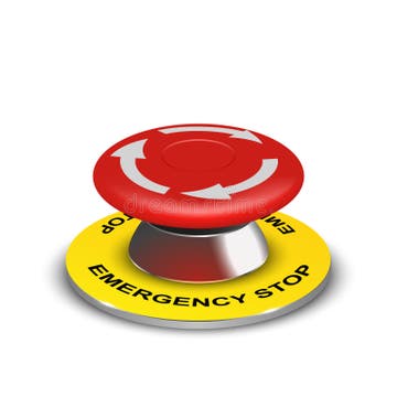 Vector Realistic 3d Emergency Button Stock Vector - Illustration of ...