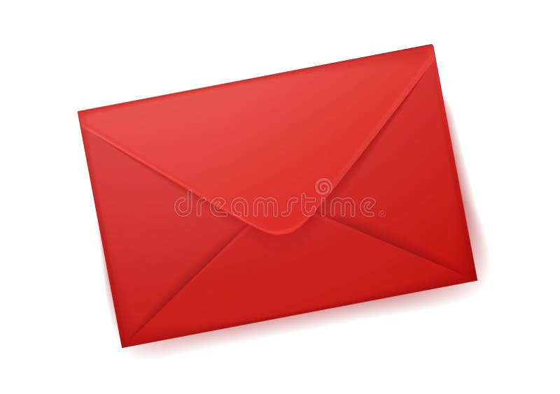 Vector Realistic 3d Envelope, Post Letter Cover Stock Vector ...
