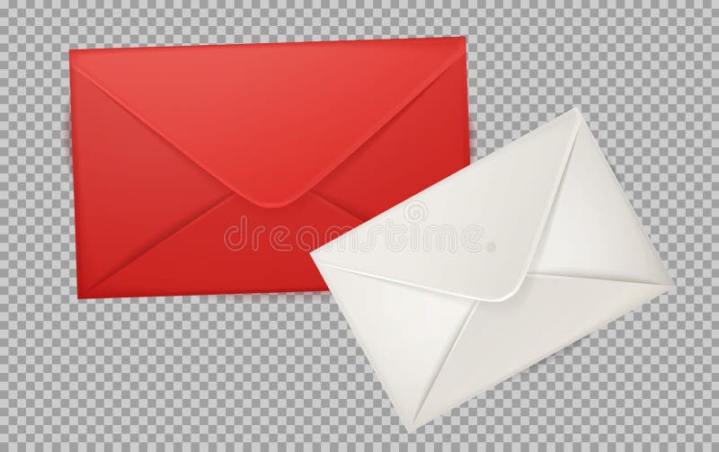 Vector Realistic 3d Envelope, Post Letter Cover Stock Vector ...