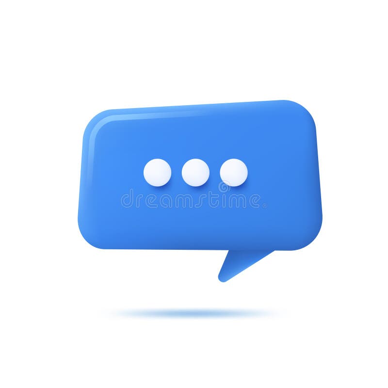 Vector Realistic 3d Speech Bubble, Chat Icon, Message Box Stock Vector ...