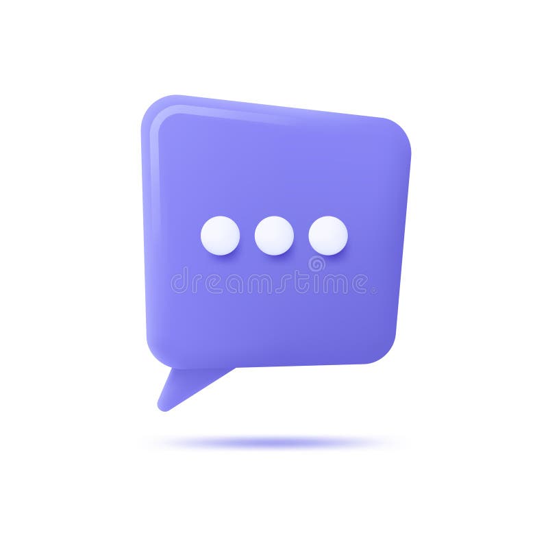 Vector Realistic 3d Speech Bubble, Chat Icon, Message Box Stock Vector ...