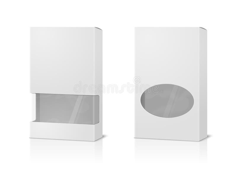 Tall Paper Bag Packaging Mockup with Dieline Stock Vector ...