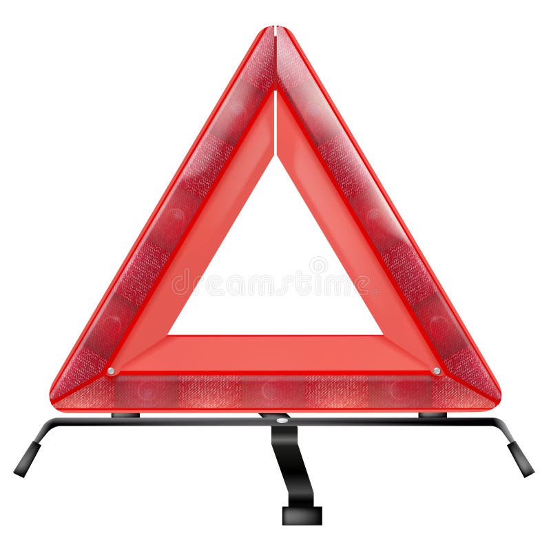Vector Realistic, 3D Warning Triangle on a White Background. Stock ...