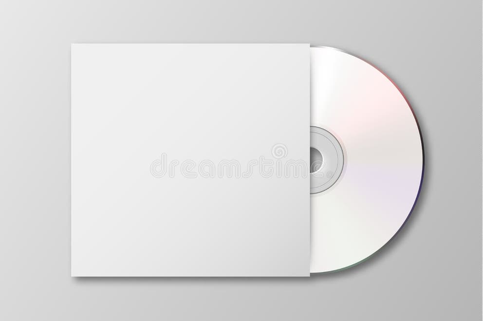 Vector Realistic 3d White Cd with Cover Icon Isolated. Design Template ...