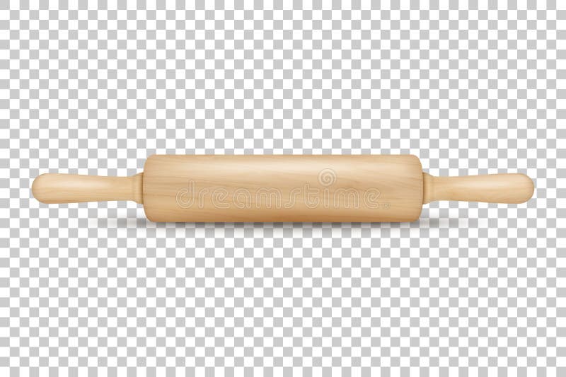 Vector Realistic 3D Wooden Rolling Pin Icon Closeup Isolated on ...
