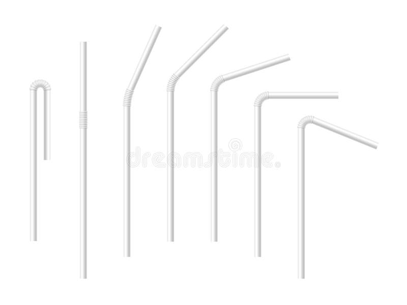 Vector Set of Realistic White Drinking Straws Stock Vector ...