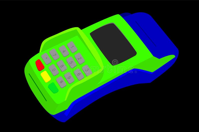 Realistic EDC Machine at Black Background Stock Vector - Illustration ...