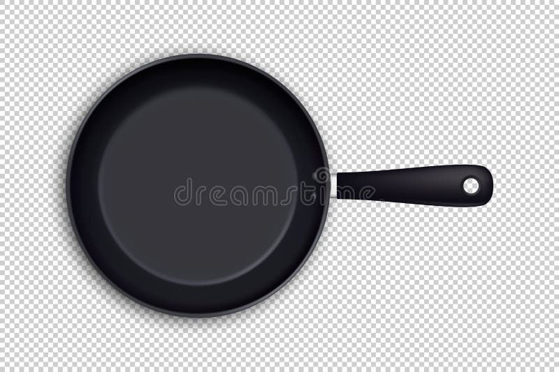 Vector Realistic Empty Frying Pan Icon in Top View Isolated on ...