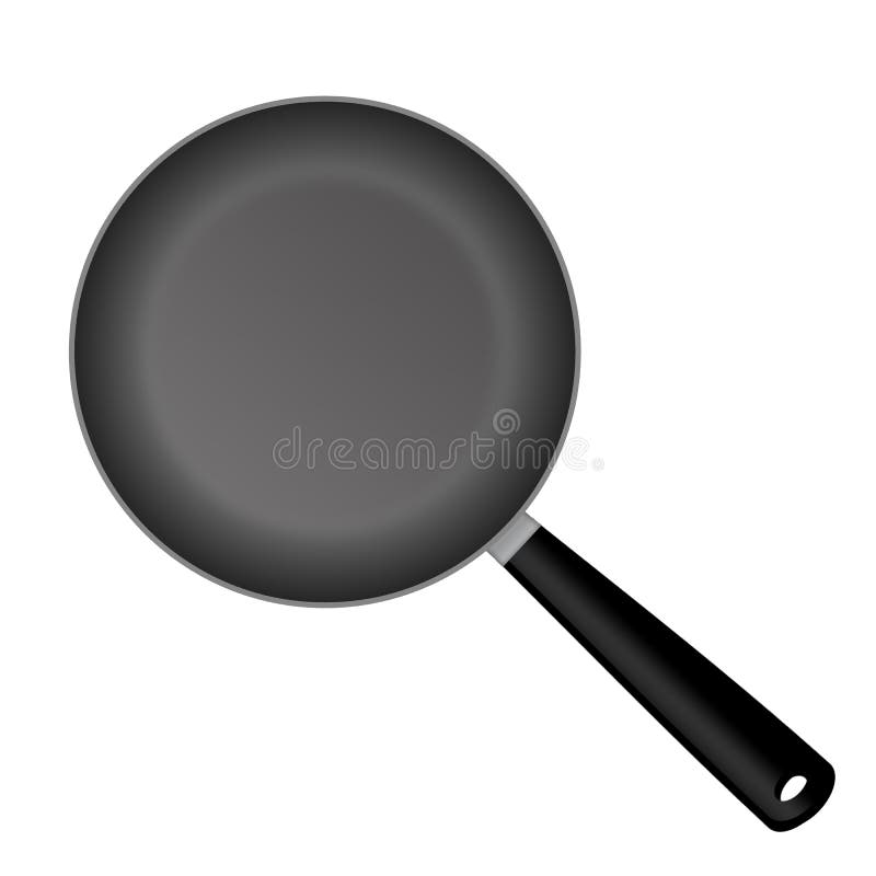 Vector Realistic Empty Frying Pan Stock Vector - Illustration of food ...