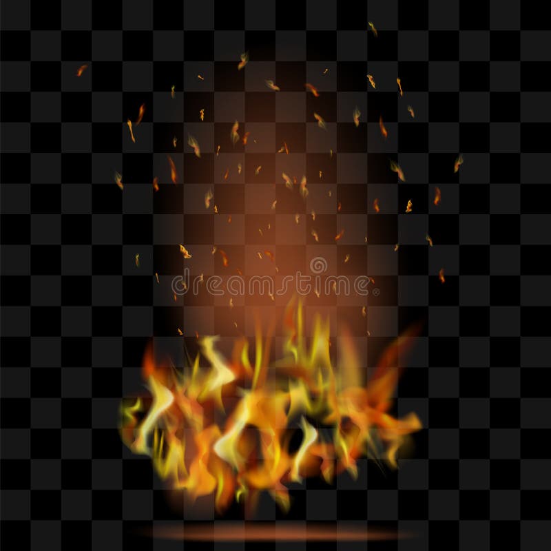 Flame Over Circle Hazard Sign or Symbol. Vector Design Isolated on ...